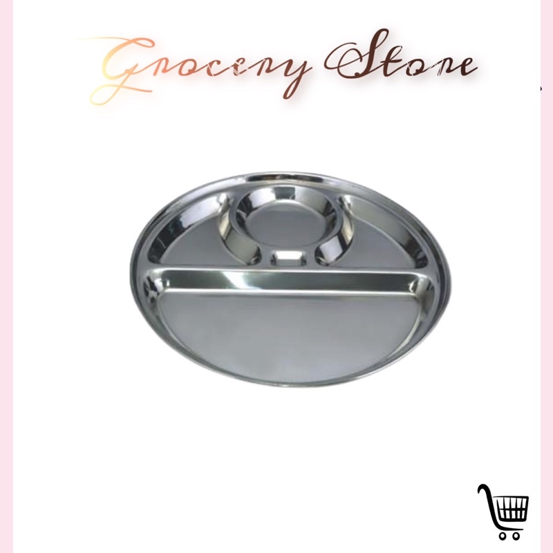 [Made In India] Food Grade Stainless Steel 4 Compartment Tray Bhojan ...