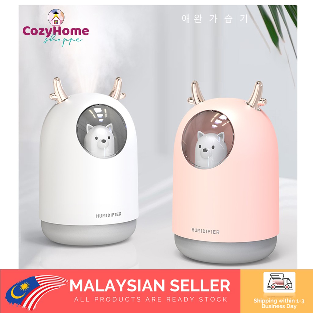 Mini Bear Cute Air Humidifier 300 ML (Portable Meng Chong USB ...