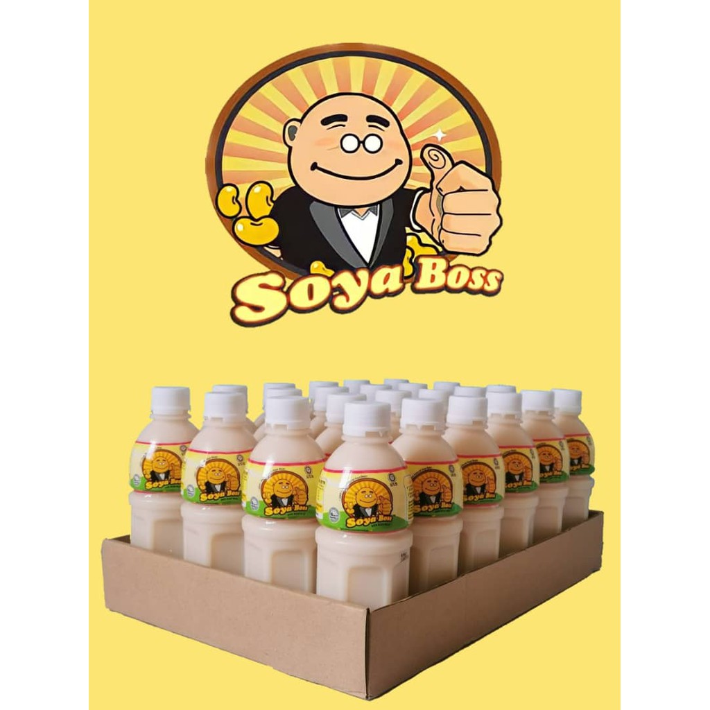 SOYA BOSS 100% Natural Soya Bean Milk (310ml x 12 bottles) | Shopee ...