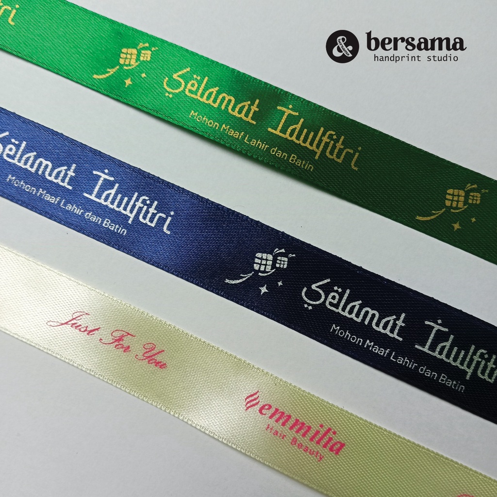 Custom satin Ribbon Screen Printing hampers And Souvenirs | Shopee Malaysia