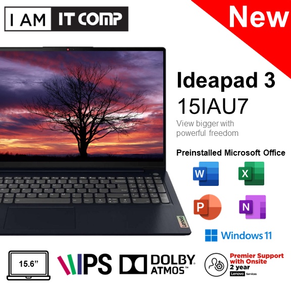 Lenovo IdeaPad 3 15IAU7 82RK004EMJ / 82RK004FMJ / 82RK004GMJ 15.6" FHD Laptop ( i3-1215U/8GB ...