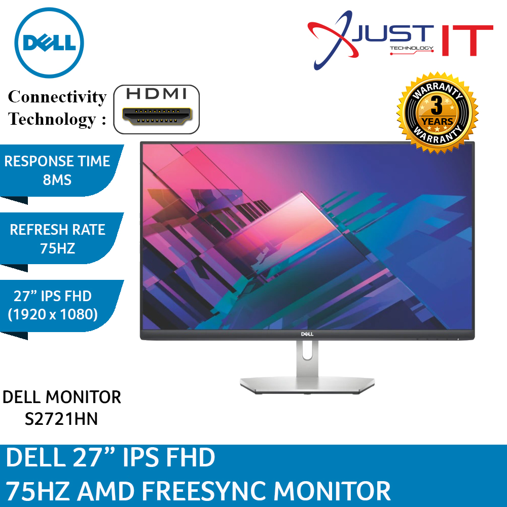 Dell S2721HN IPS FHD AMD Freesync 75Hz Monitor (27") | Shopee Malaysia