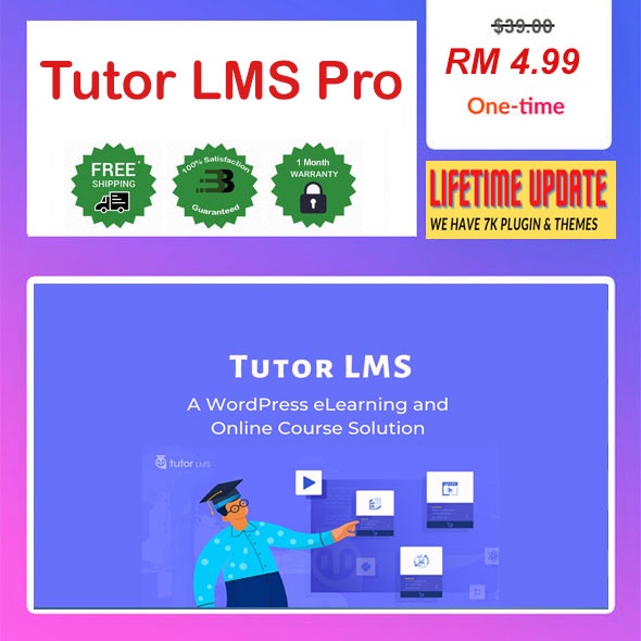 Tutor LMS Pro - Most Powerful WordPress LMS Plugin [ Wordpress Plugin ] | Shopee Malaysia