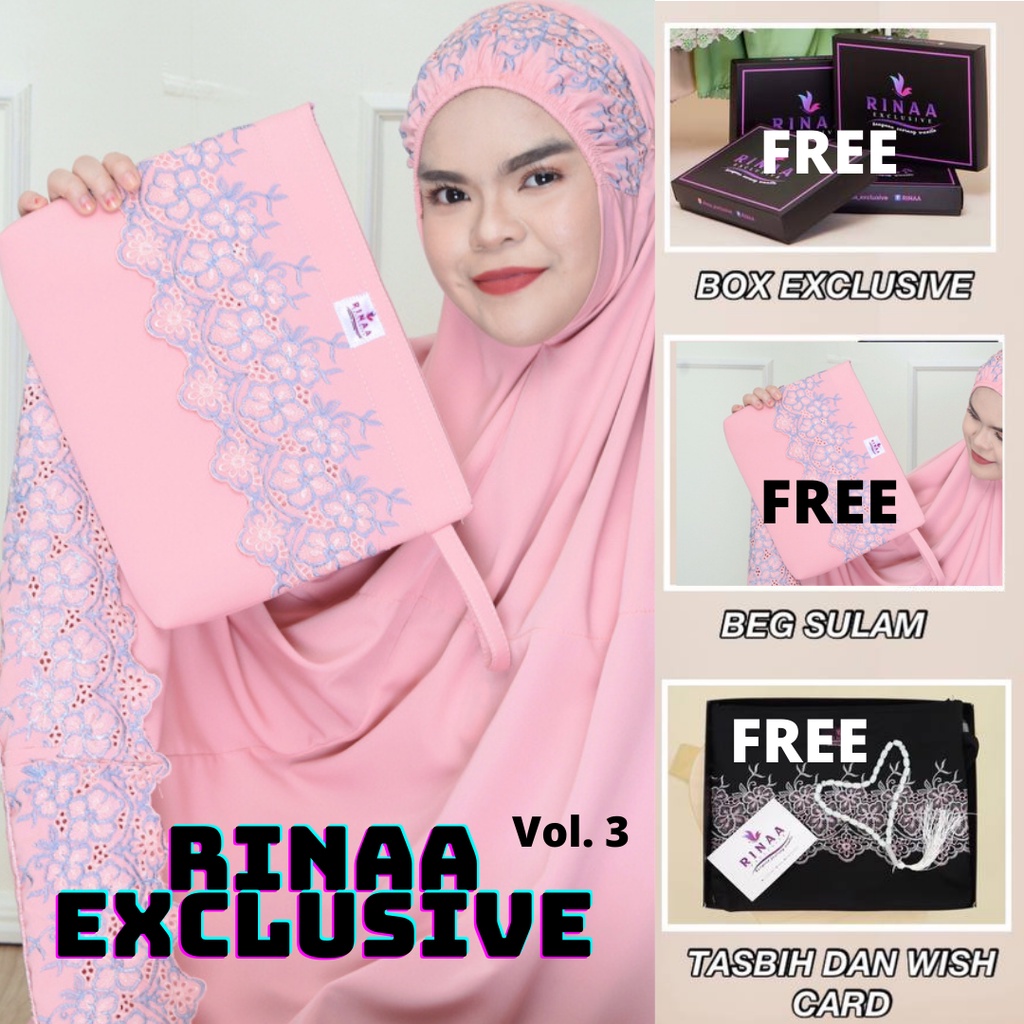 Telekung Sulam/ Telekung Travel/ Telekung Dewasa/ Telekung Rinaa Exclusive Vol. 3 | Shopee Malaysia