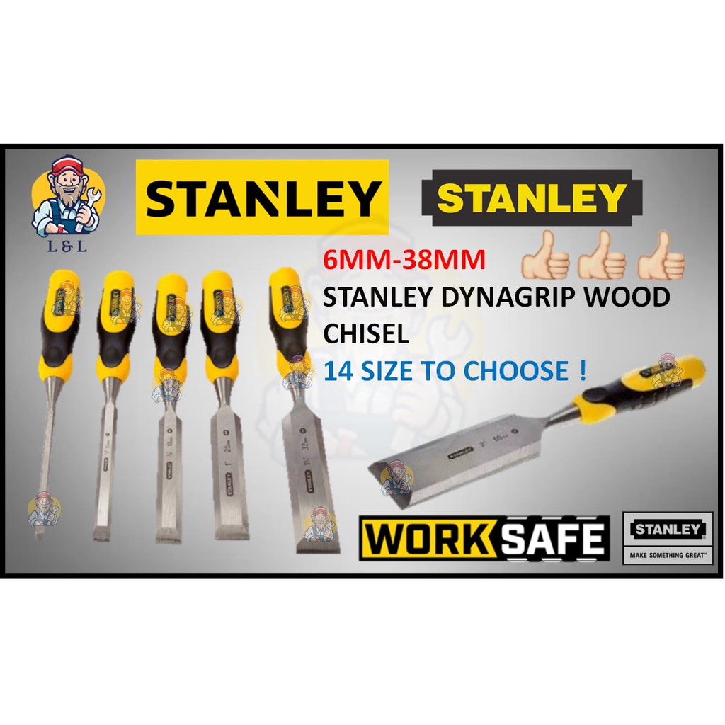 STANLEY DYNAGRIP WOOD CHISEL, DYNA GRIP , 6MM TO 38MM | Shopee Malaysia