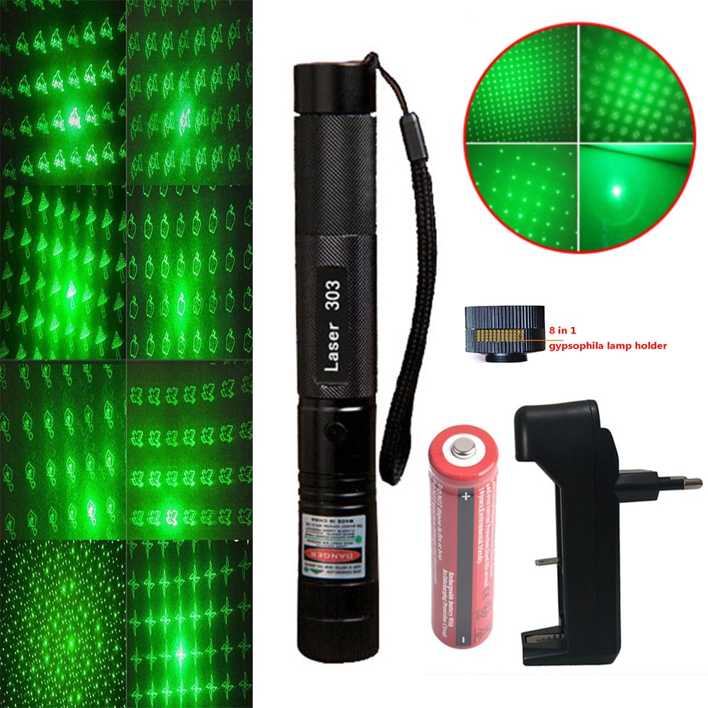 High-power military burning red green laser pointer 450nm green laser ...
