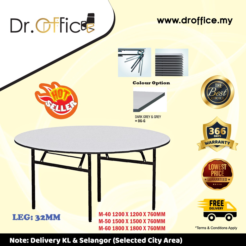 Round Folding Table | Meja Bulat dewan | Meja Bulat Makan | Meja Bulat ...