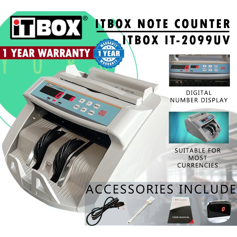 iTBOX Note Counter Machine iT-2099UV | Money Cash Counter Machine ...