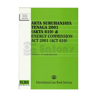 ILBS | Law Book | Akta Suruhanjaya Tenaga 2001 (Akta 610) | Shopee Malaysia