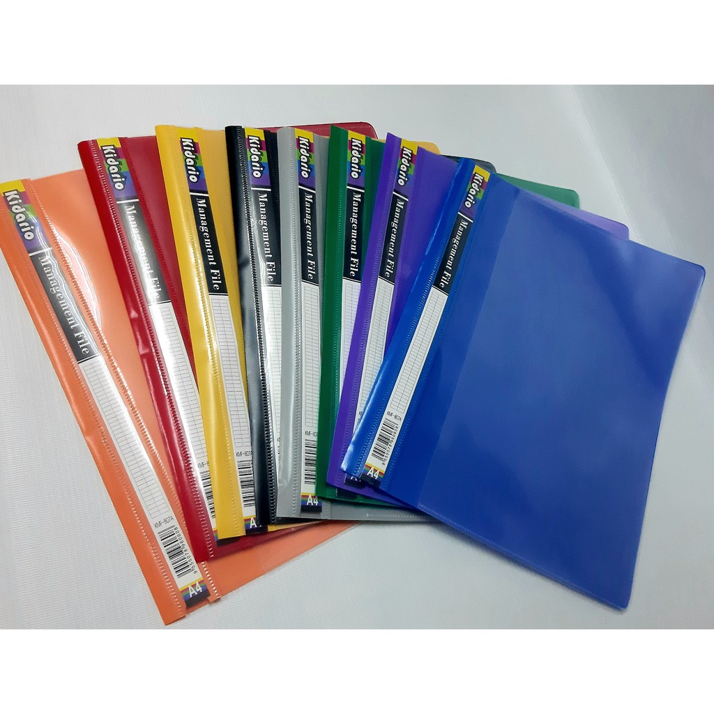 KIDARIO A4 MANAGEMENT FILE KM807A WITH PVC CLEAR POCKET ( 12 pcs / pack ...