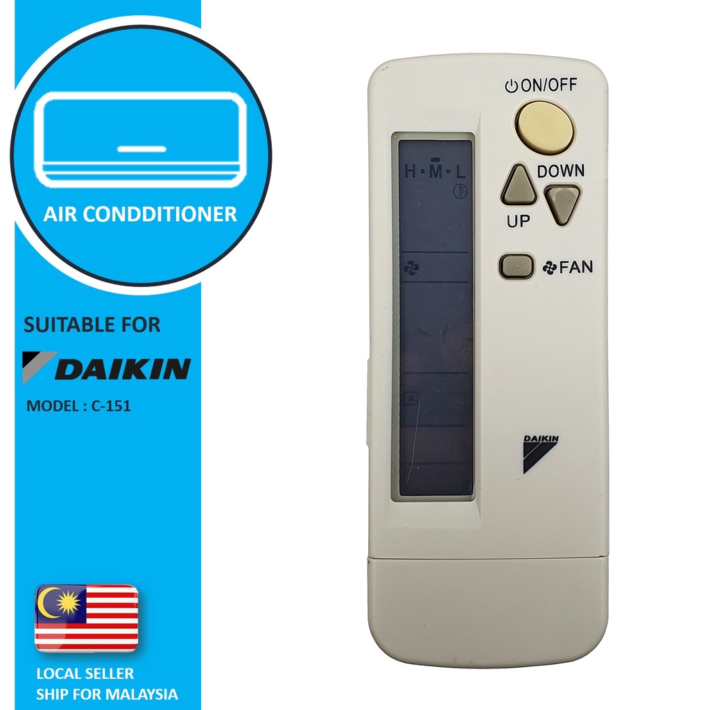DAIKIN AIRCOND - AIR CONDITIONER REPLACEMENT REMOTE CONTROL (C-151 ...