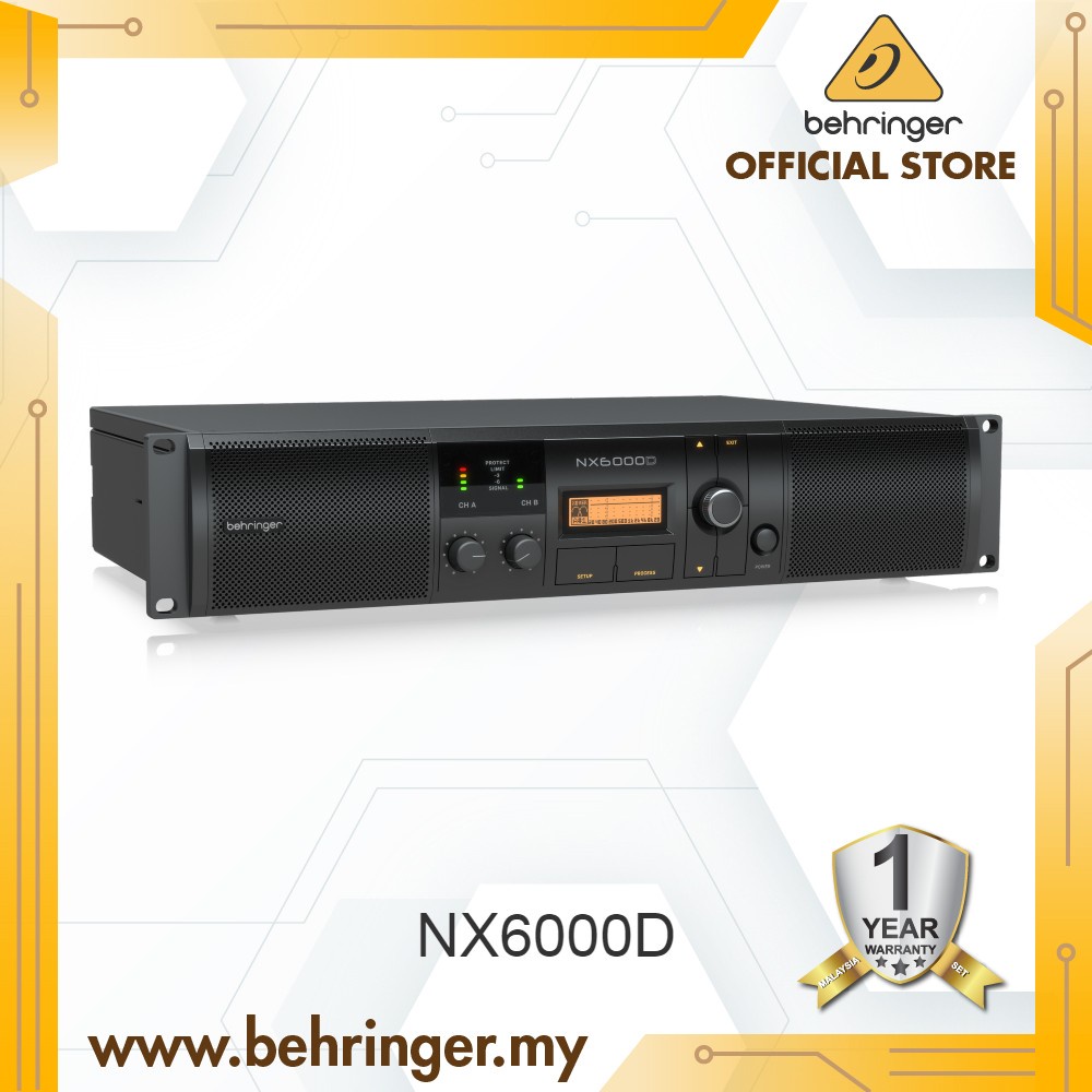 BEHRINGER NX6000D Ultra-Lightweight 6000-Watt Class-D Power Amplifier ...