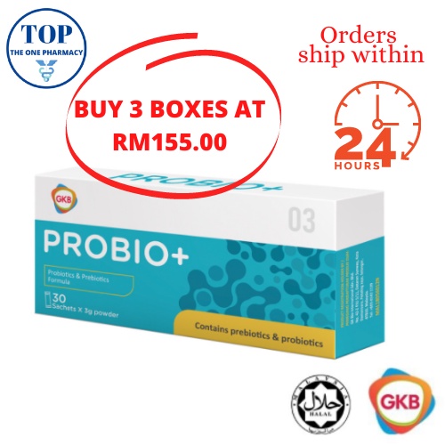 GKB Probio+ (Probiotics & Prebiotics Formula) 3g x 30 Sachets | Shopee ...