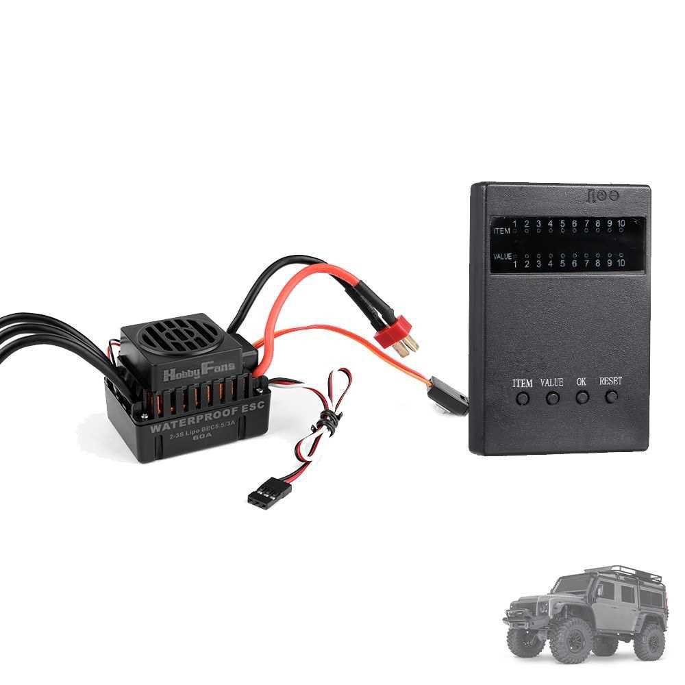 Hobbyfans 60a Brushless Esc And Programming Card For Programming Hobbyfans Ocday Goolrc