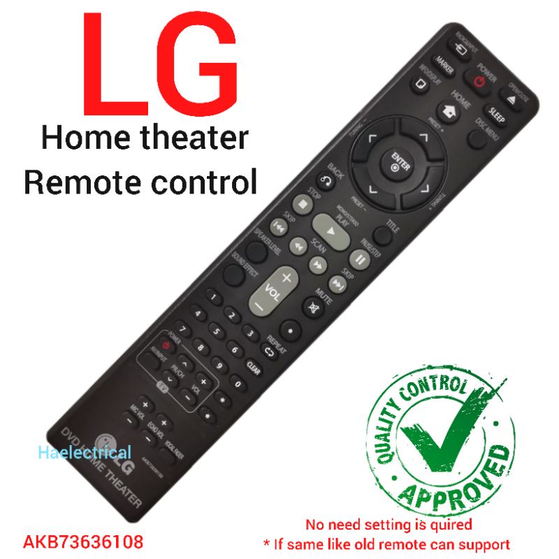 LG DVD HOME THEATER REMOTE CONTROL | Shopee Malaysia