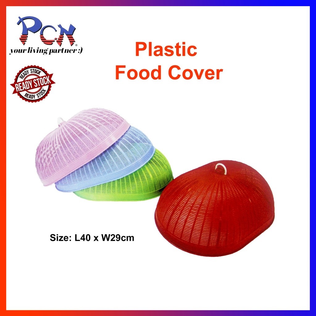 PCN Small Oval Food Cover/ Colourful Plastic Good Cover/ Tudung Saji ...