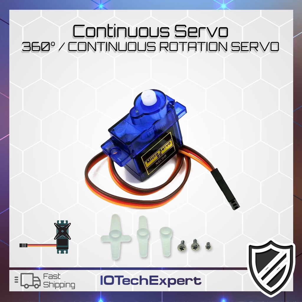 Servo SG90 | 360 Continuous Servo Motor 5V with Horn for Arduino ...