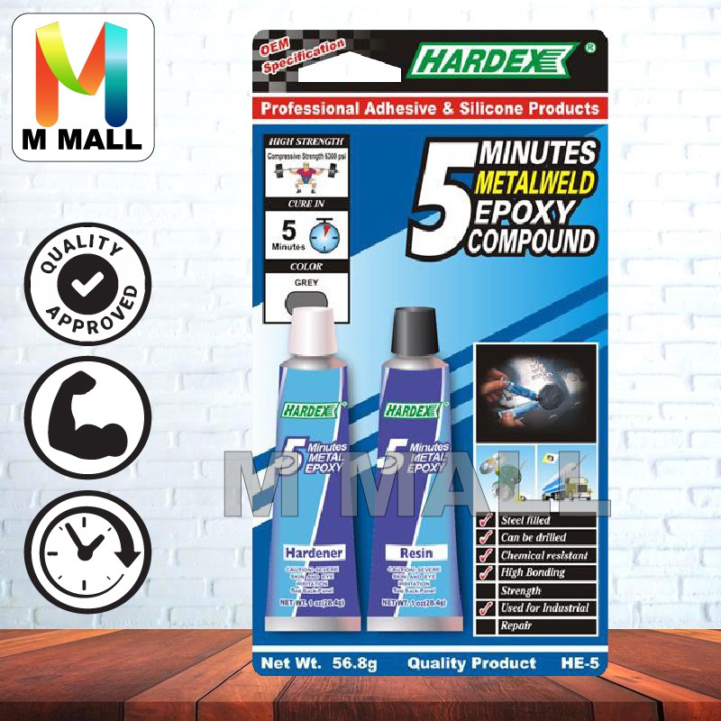 HARDEX HE5 5 MIN STEELWELD EPOXY COMPOUND | Shopee Malaysia