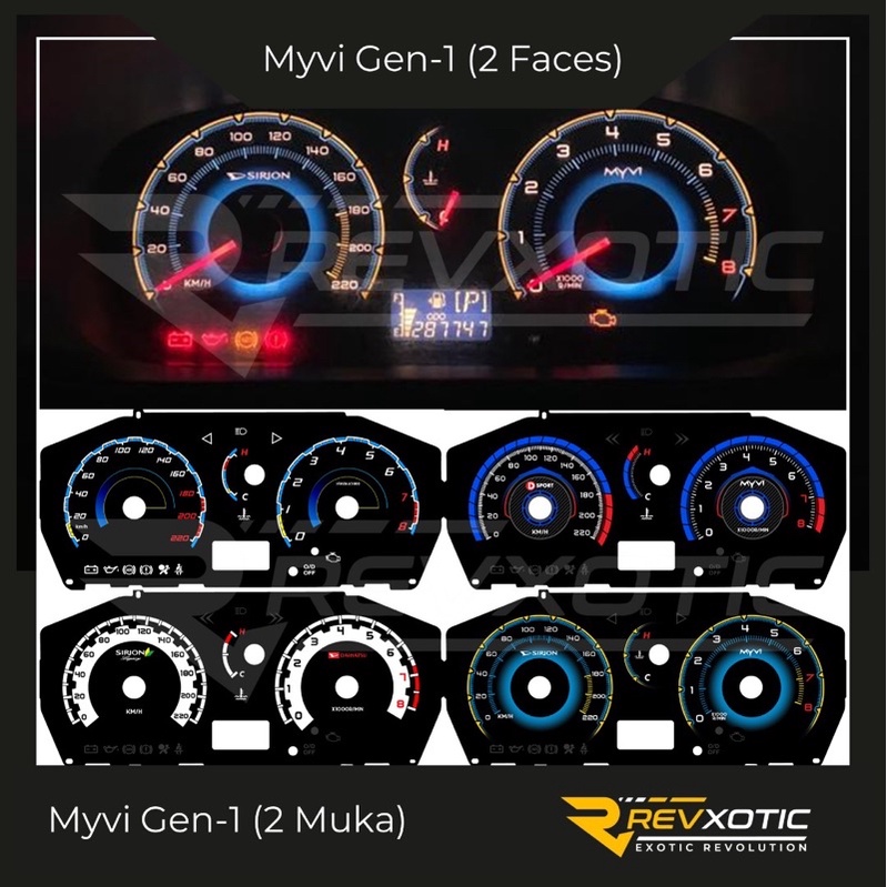 Papan Panel Meter CUSTOM Perodua MYVI GEN-1 GEN1 First Generation ...