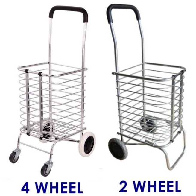 Aluminium Folding Market Trolley Shopping Cart Troli Pasar Trolley Cart ...