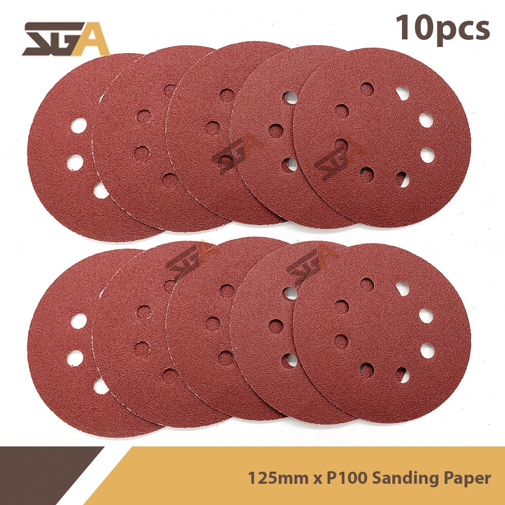 10pcs P60 / P80 / P100/ P120 / P150 / P180 / P240 125mm Meshes Round ...
