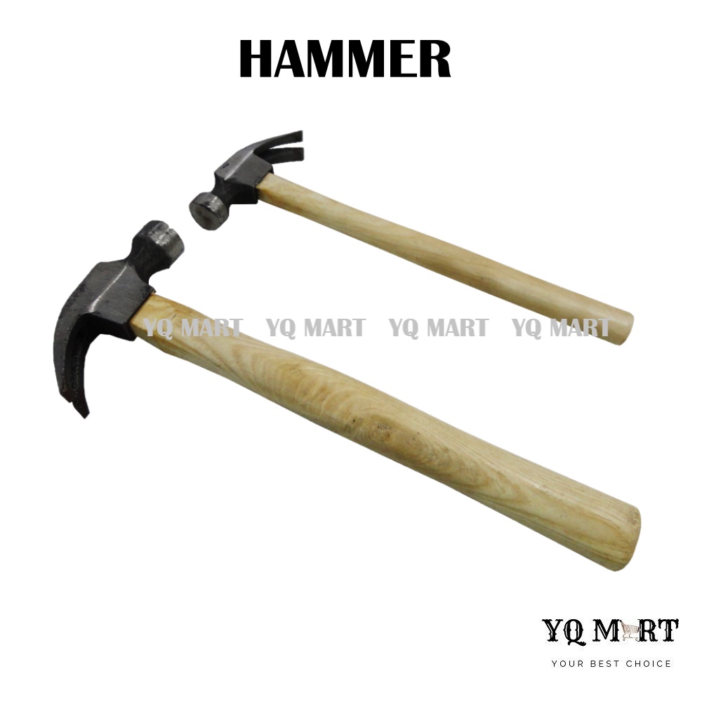 250G Hammer/ 500G Hammer/ Wooden Handle Hammer | Shopee Malaysia