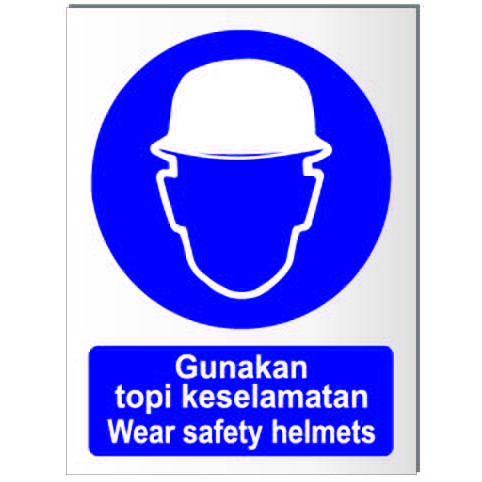 WEAR SAFETY HELMET / GUNAKAN TOPI KESELAMATAN / PAKAI TOPI KESELAMATAN ...