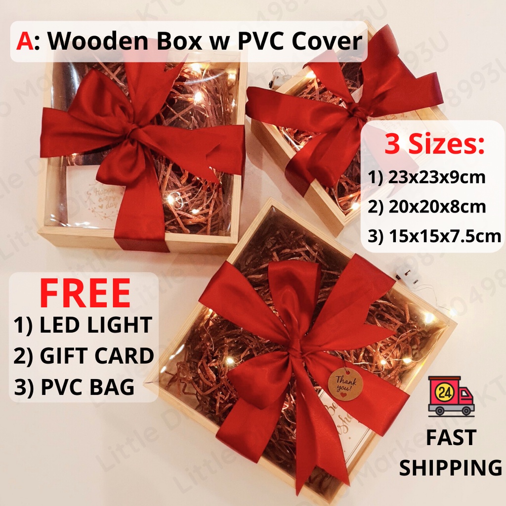 [ READY STOCK] Premium Wooden Gift Box Romantic Special Anniversary ...