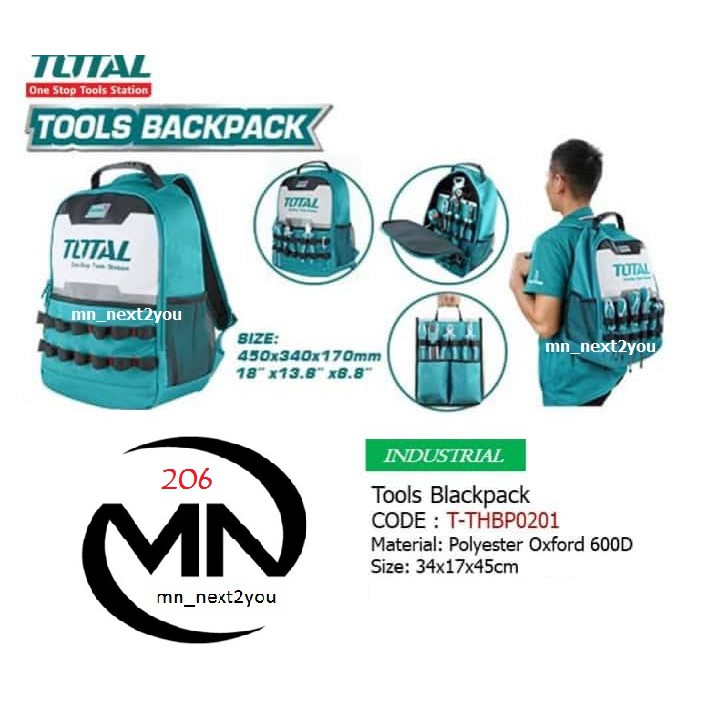 TOTAL THBP0201 Tools Backpack | Shopee Malaysia