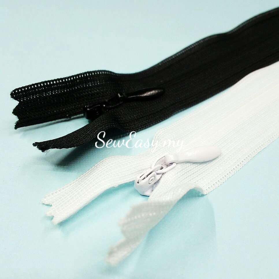 6" Invisible Zipper / Zip Sorok / Zip Sembunyi (Dozen) | Shopee Malaysia