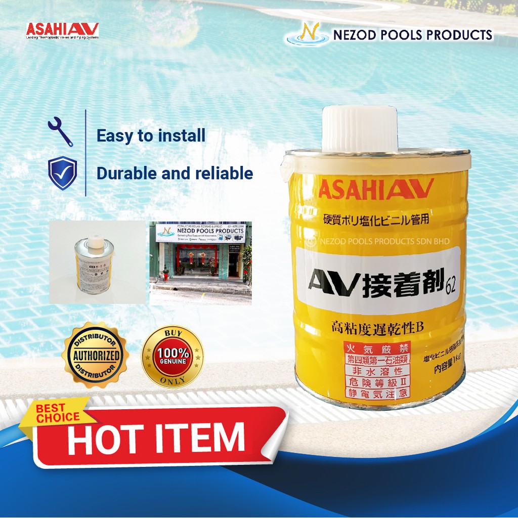 ASAHI AV62 1KG-Slow Dry - GLUE ASAHI - SWIMMING POOL / NEZOD POOLS ...