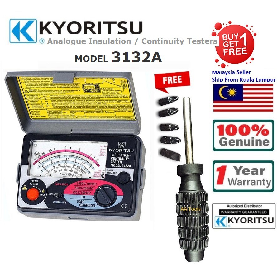 Kyoritsu 3132A Analogue Insulation / Continuity Testers (NEW & ORI ...