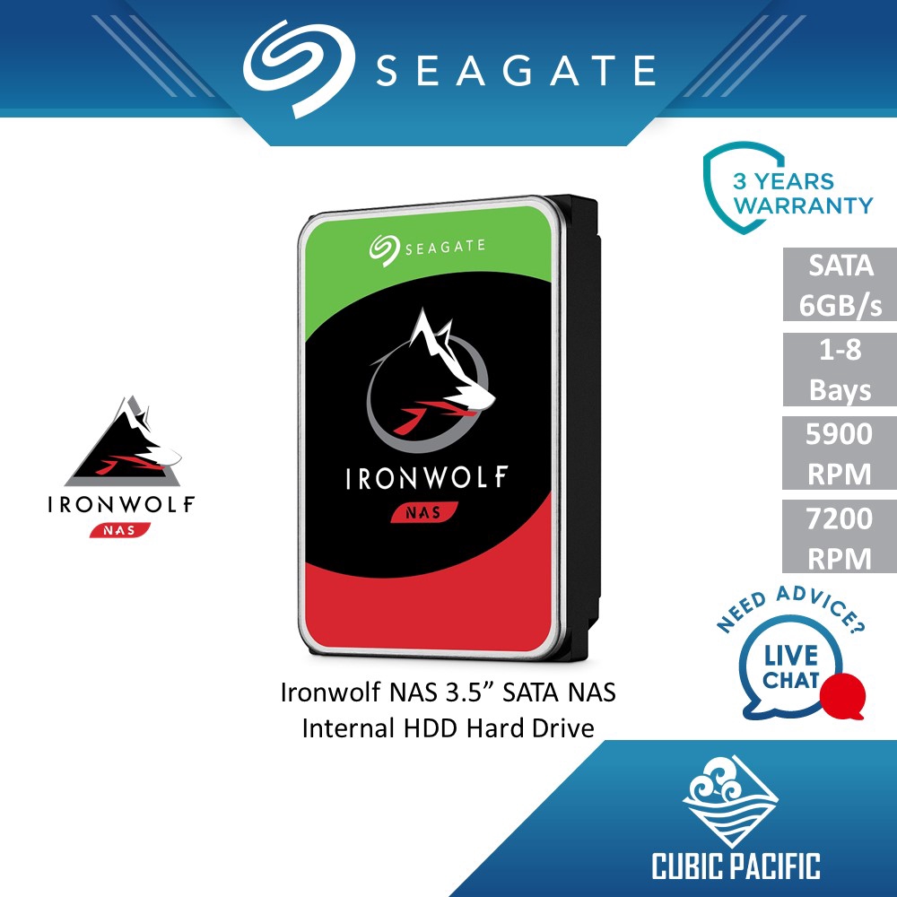 Seagate ironwolf nas 3.5" sata hdd 7200rpm/5900rpm internal nas hard ...