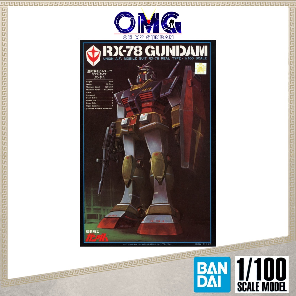 Bandai 1/100 Real Type Gundam RX-78 63181 First Grade RX-78 FG RX78 1/ ...