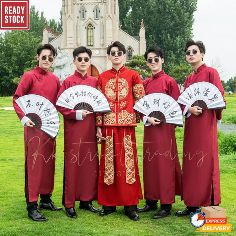 Ready stock in malaysia MAN Tang suit Chinese Traditional Man Shirt 兄弟装 ...