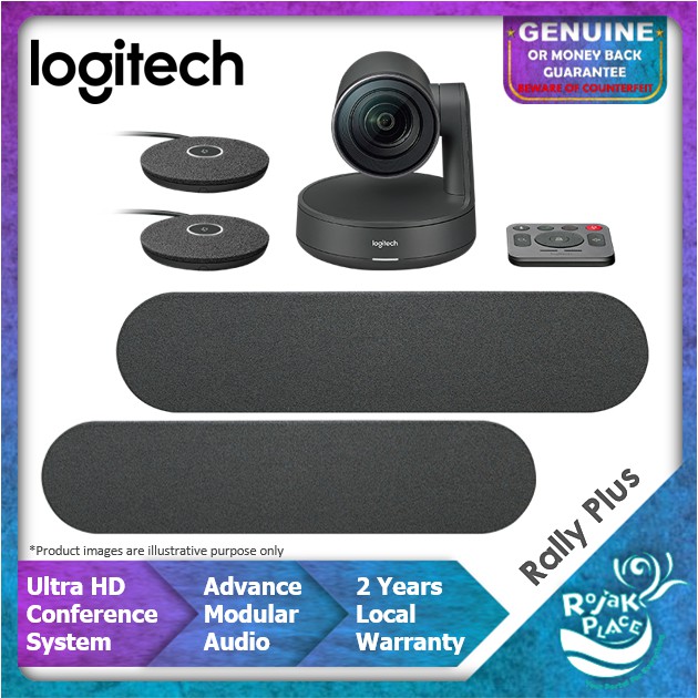 Logitech RALLY PLUS Premium Ultra-HD Conference System with Automatic ...