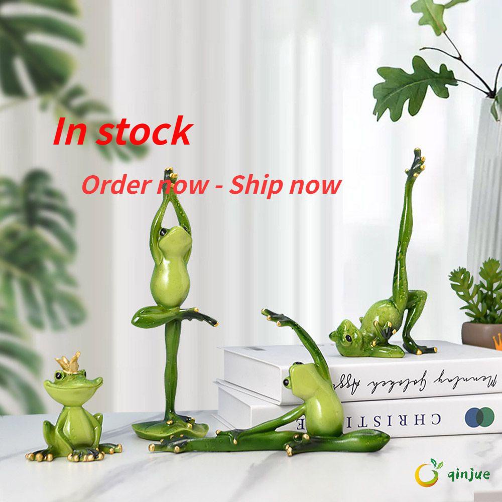 QINJUE Modern Yoga Frogs Home & Garden Figurine Decoration Sculpture ...