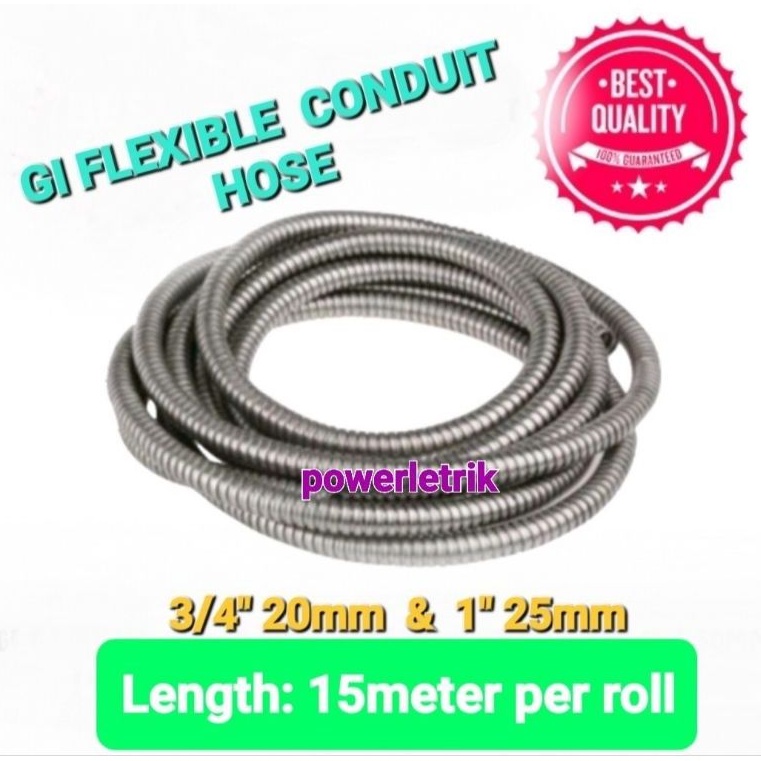 *READY STOCK* 3/4 20mm & 1" 25mm GI FLEXIBLE CONDUIT HOSE /GI FLEXIBLE ...