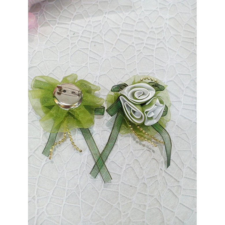 1pc Bunga Rozet Siap Pin Corsage/BUNGA REWANG / BUNGA KENDARAT (BR 006 ...