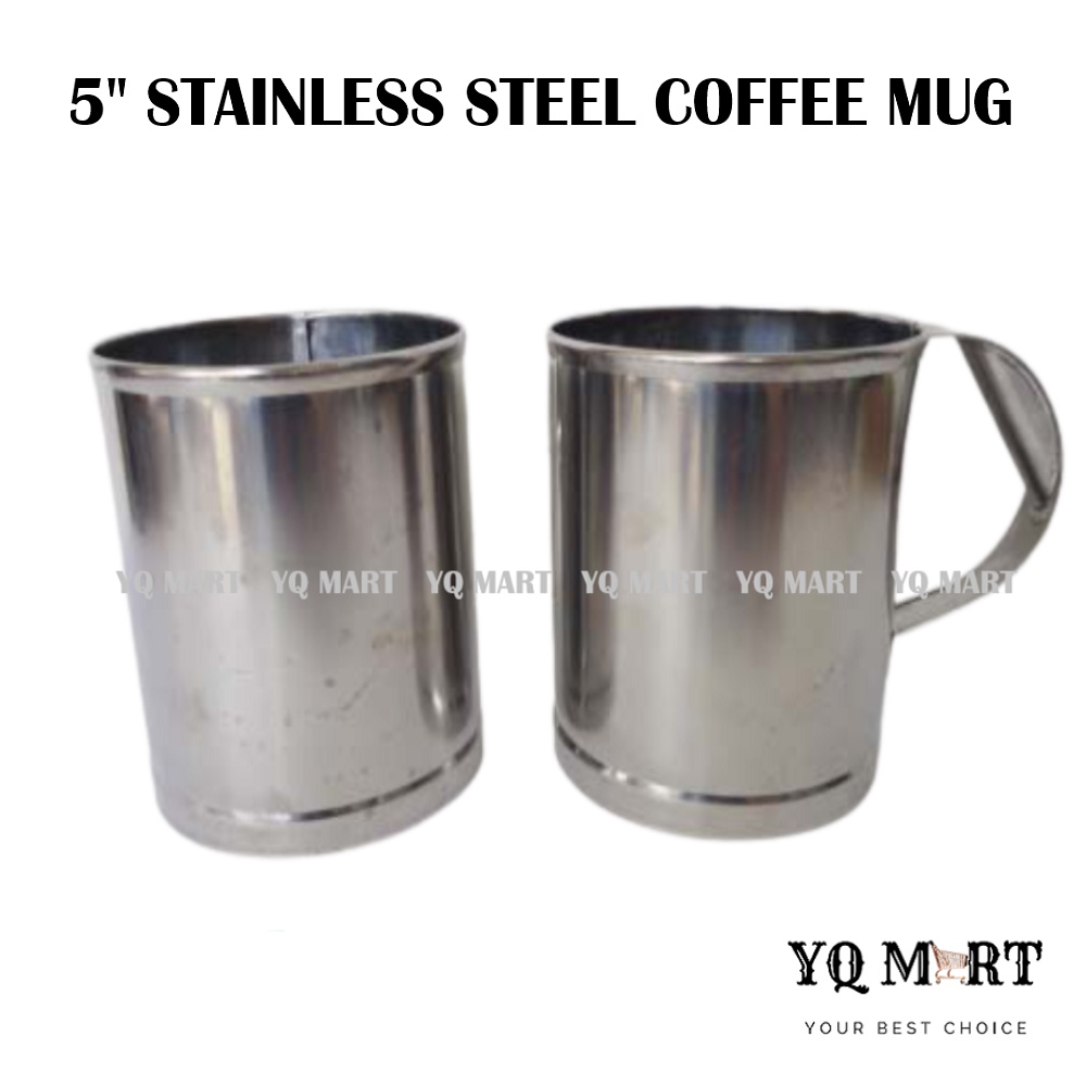 5" Stainless Steel Coffee Mug/ Big Coffee Cup/ Water Dipper/ Teh Tarik ...
