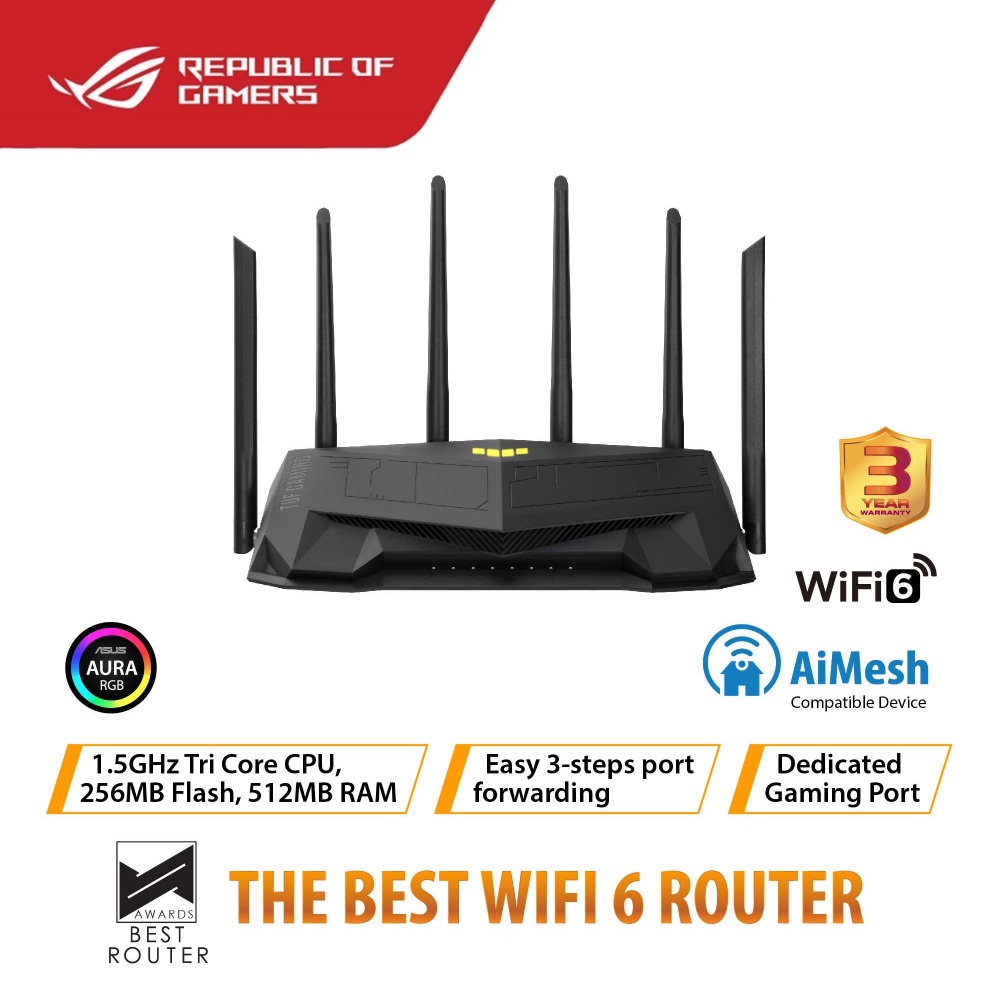 ASUS TUF AX5400 WiFi 6 Gaming Router Booster Dual-Band OFDMA AiMesh ...