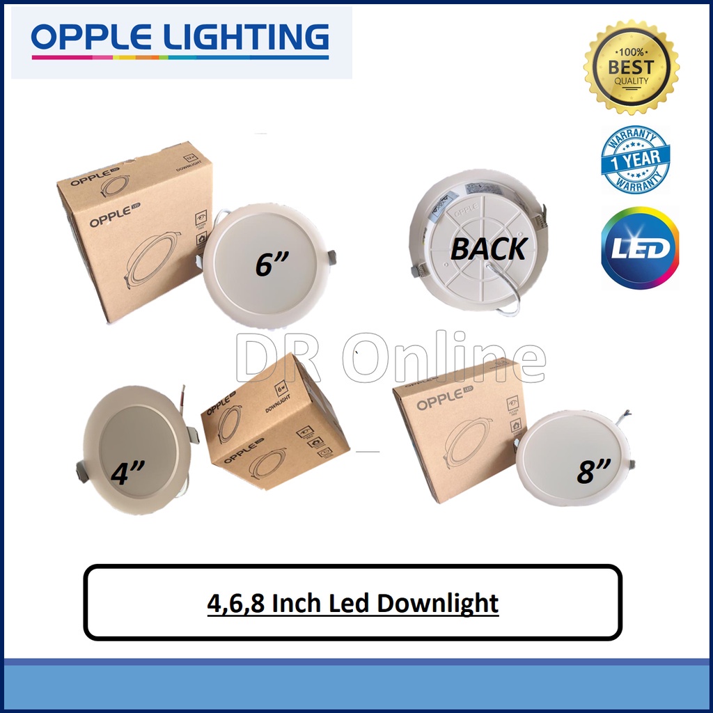 Led Downlight 18W Utility 8Inch Daylight 6500k Opple Brand | Shopee ...