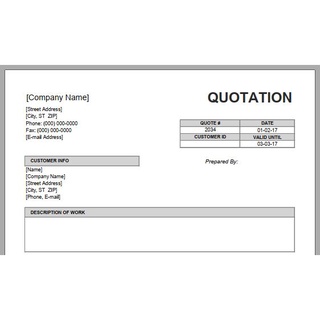 [#07] Price Quotation Excel Template / Template Excel Quotation Harga ...