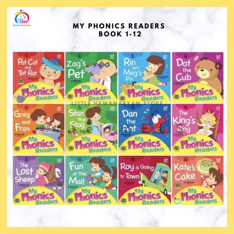 Story Book : My Phonics Readers Series 12 Books Set l Preschool Reading ...