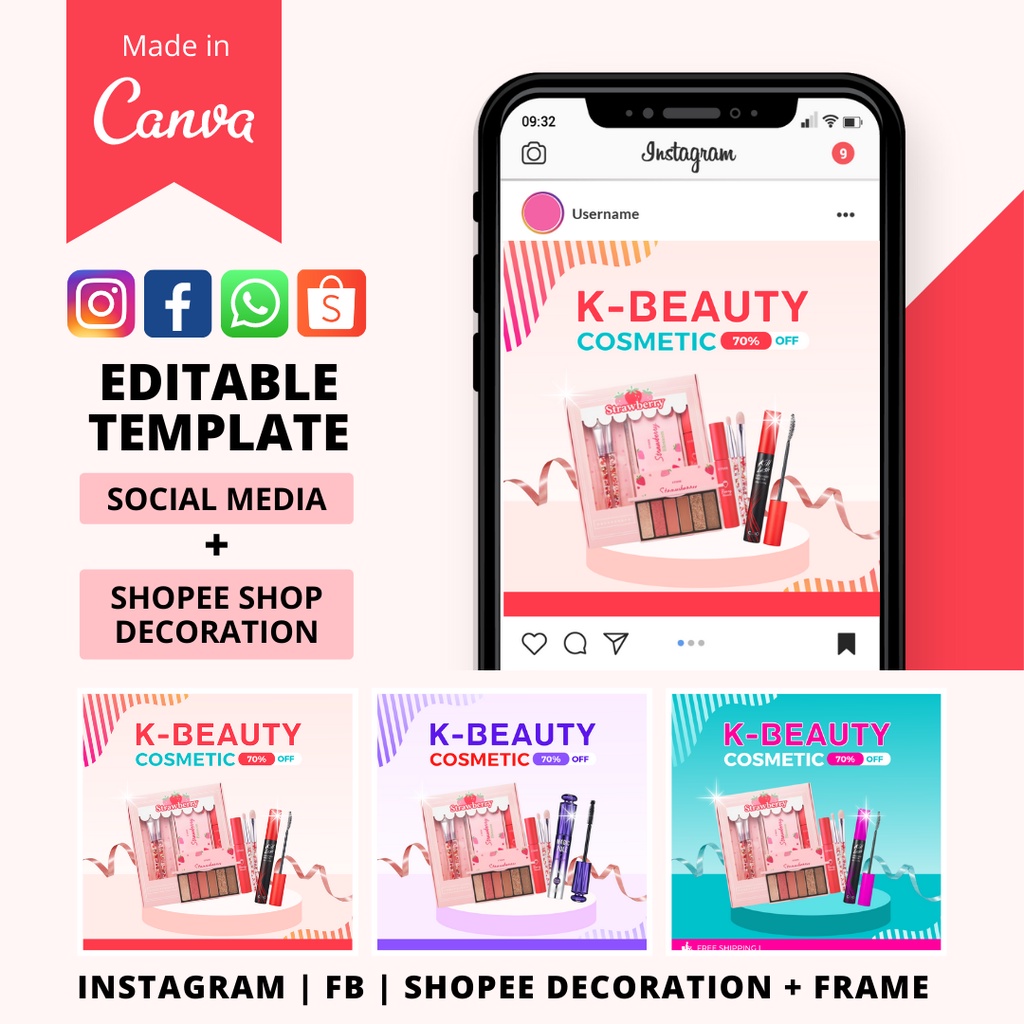 Shopee Shop Decoration , Shopee Frame, Instagram Template. Facebook ...