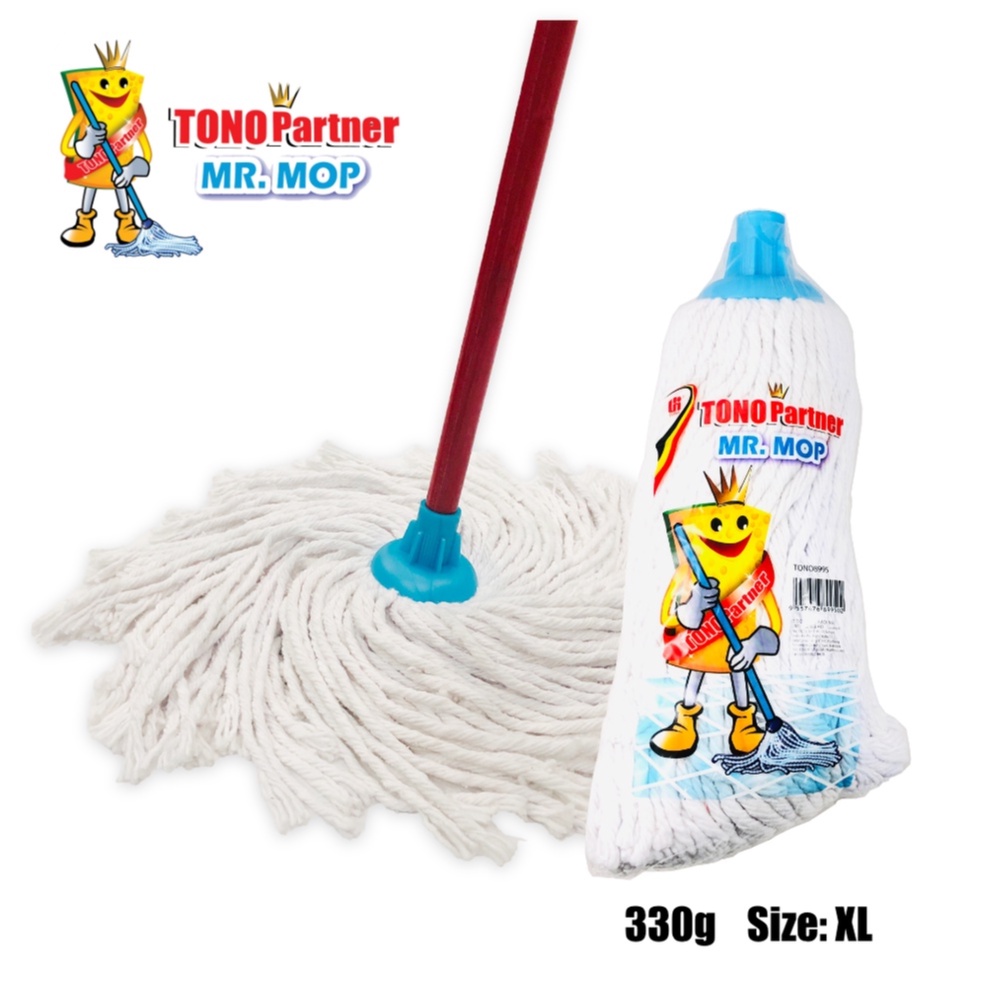 Mr Mop Classic Cotton Flooring White Mop Lantai Putih Classic Mop Set ...