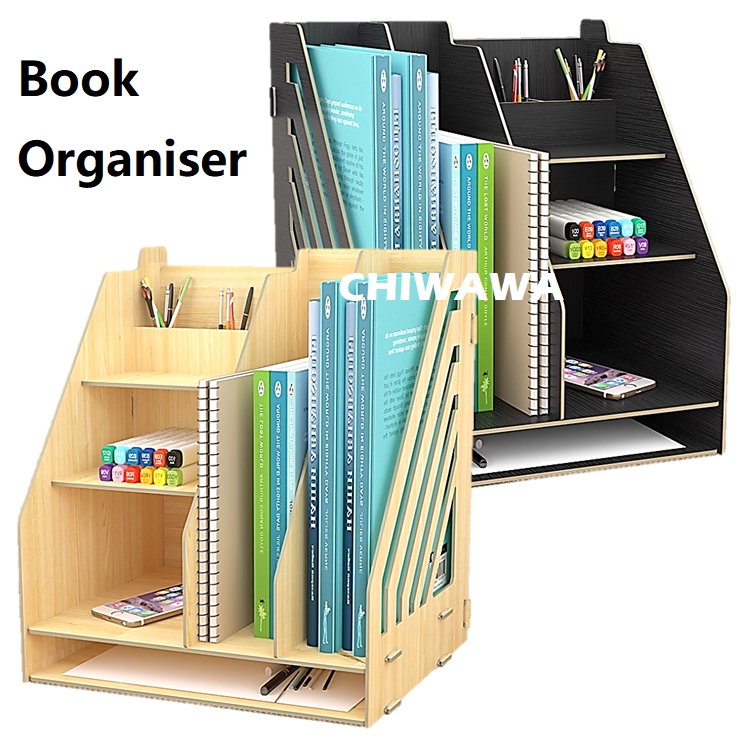 7 Compartment Desktop Table Top Rack Document Magazine Book Shelf ...