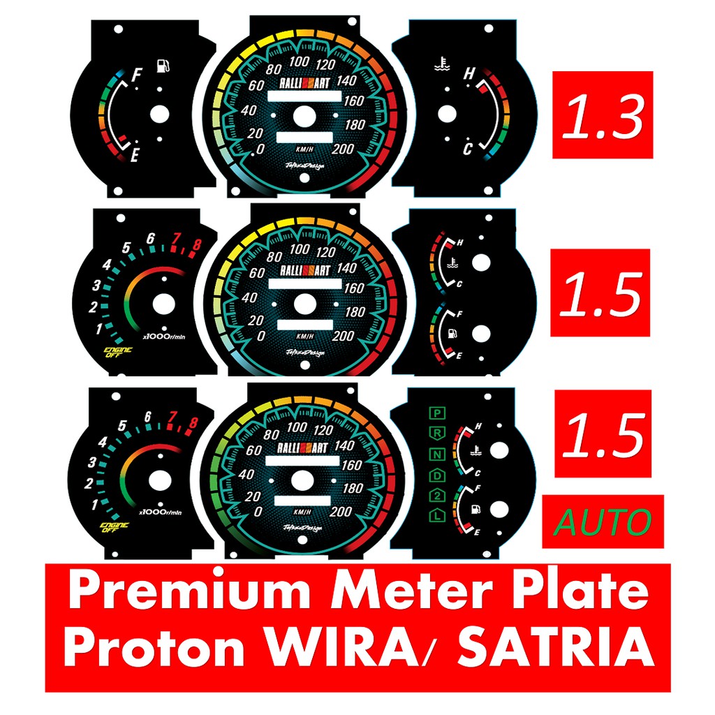Proton Wira Satria Papan Meter Custom | Speedometer Custom | Wira ...