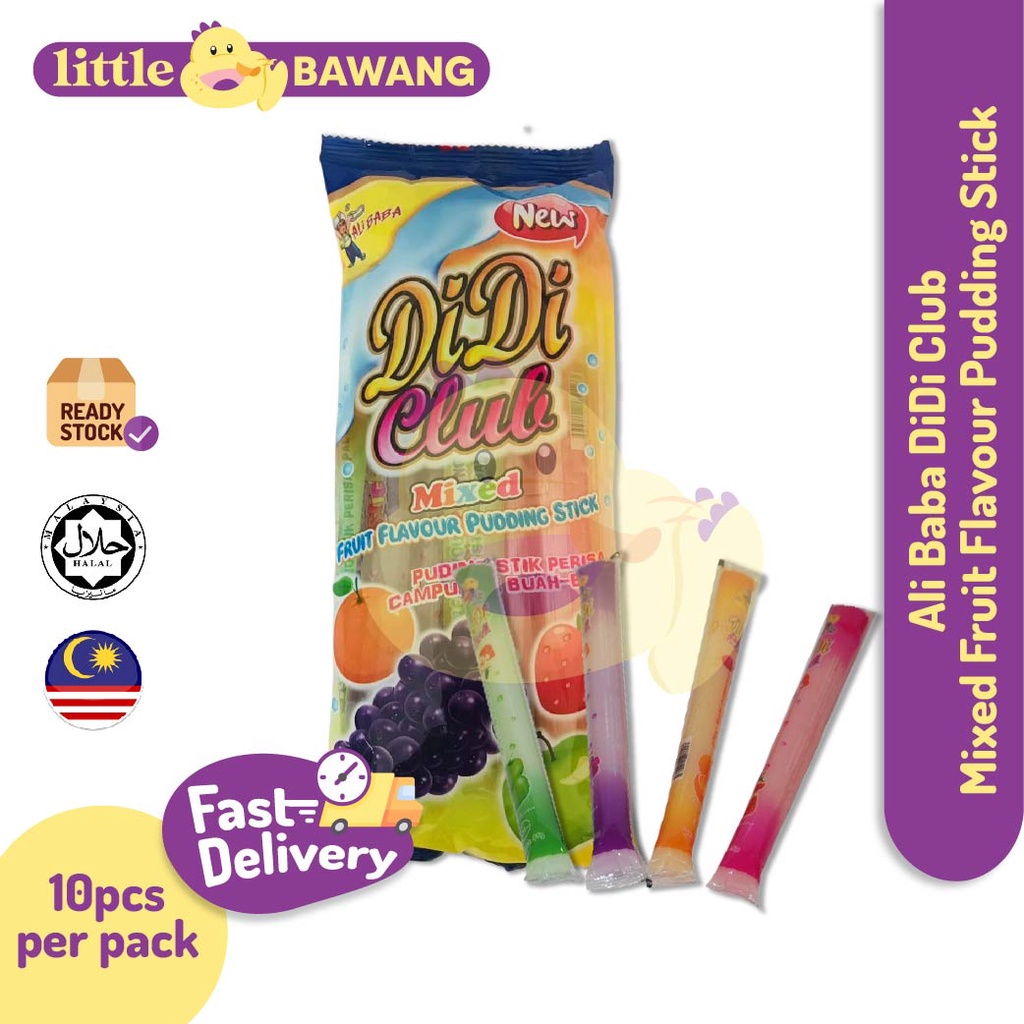 Ali Baba DiDi Club Mixed Fruit Flavour Pudding Stick 10pcs Puding Stik ...