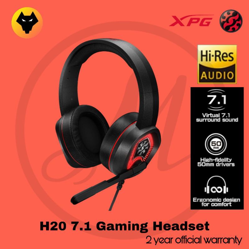 ADATA XPG RGB EMIX H20 Gaming Headset 7.1 surround sound | Shopee Malaysia